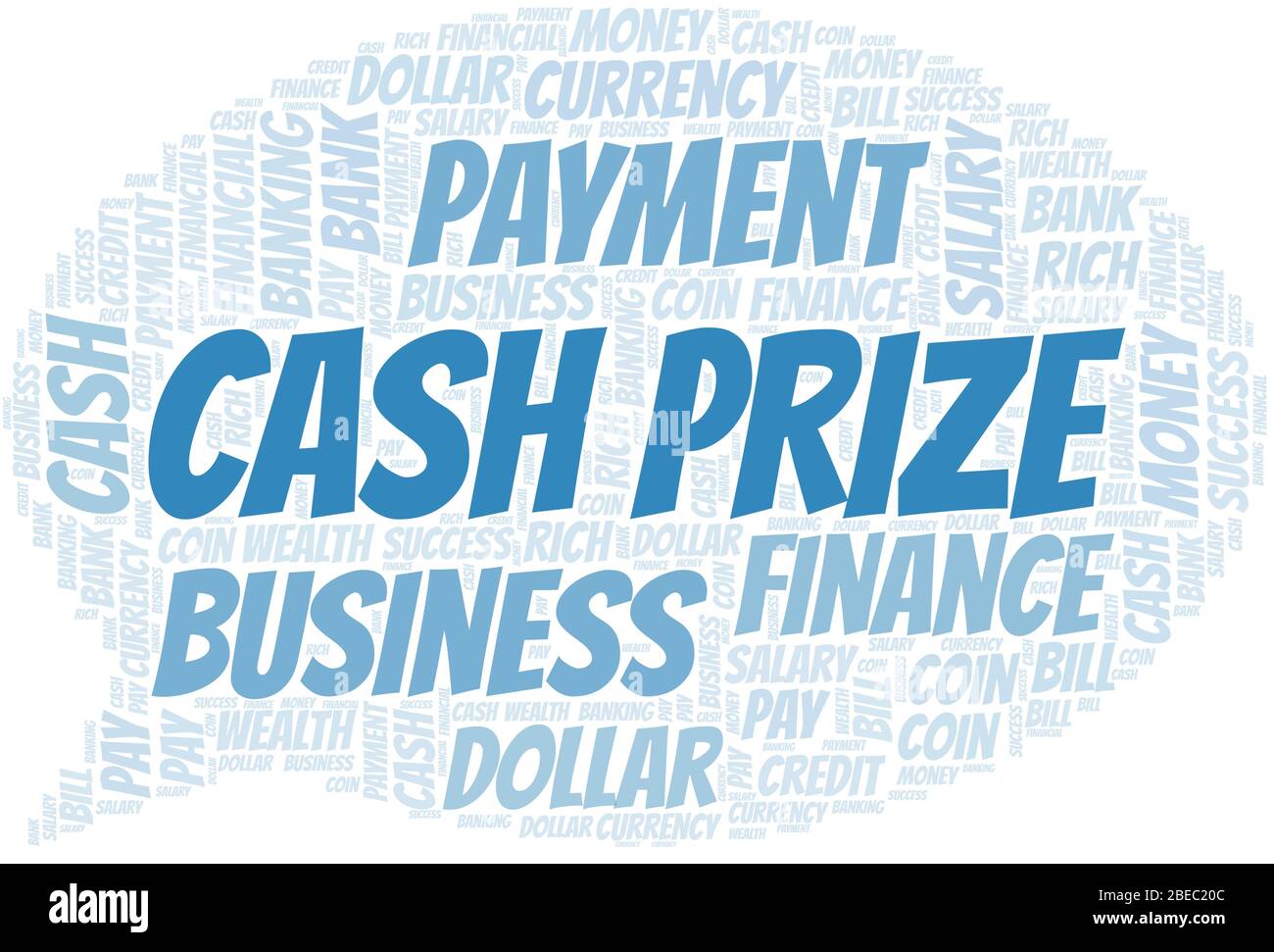 Cash Prize typography vector word cloud. Wordcloud collage made with ...