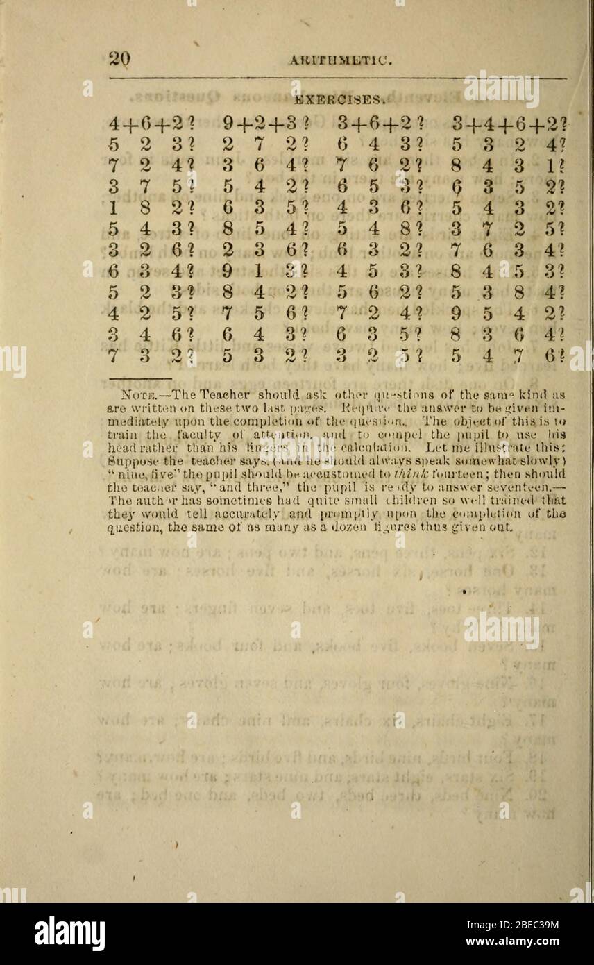 Mental arithmetic hi-res stock photography and images - Alamy