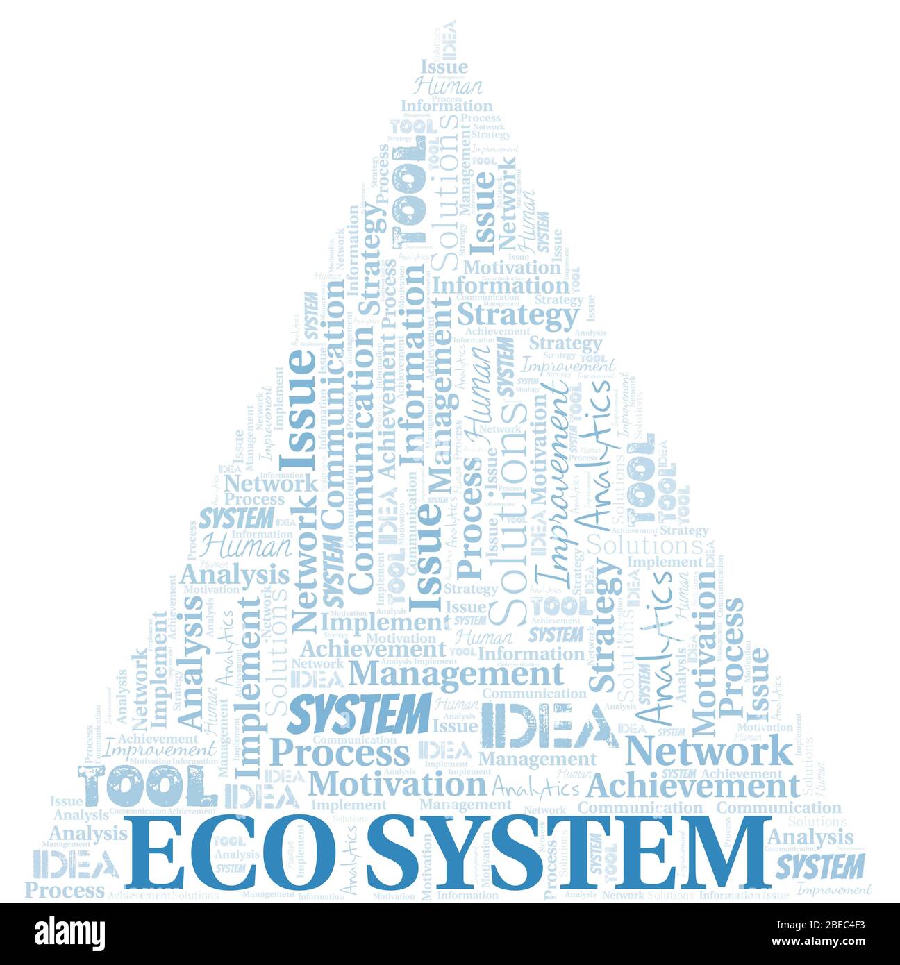Eco System typography vector word cloud. Wordcloud collage made with ...