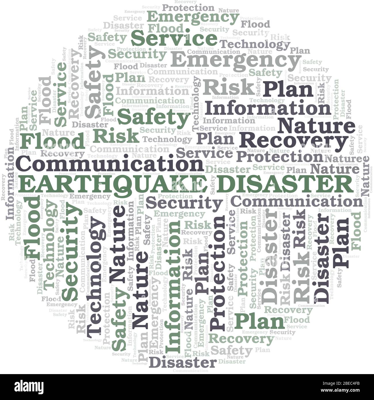 Earthquake Disaster typography vector word cloud. Wordcloud collage ...