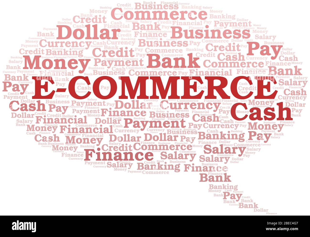 E-Commerce typography vector word cloud. Wordcloud collage made with ...