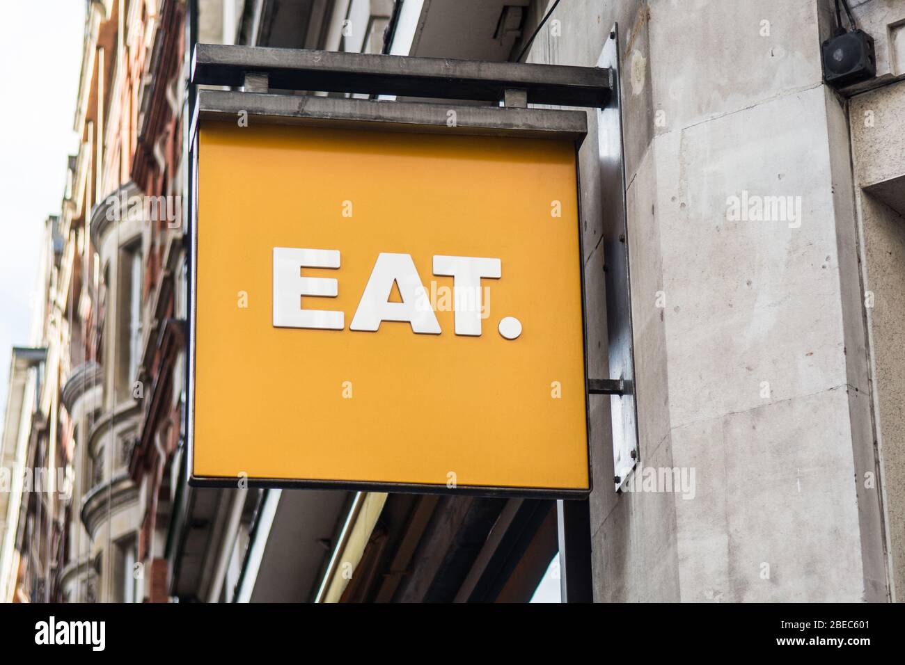 LONDON: Eat. exterior signage and logo, a chain of British sandwich ...