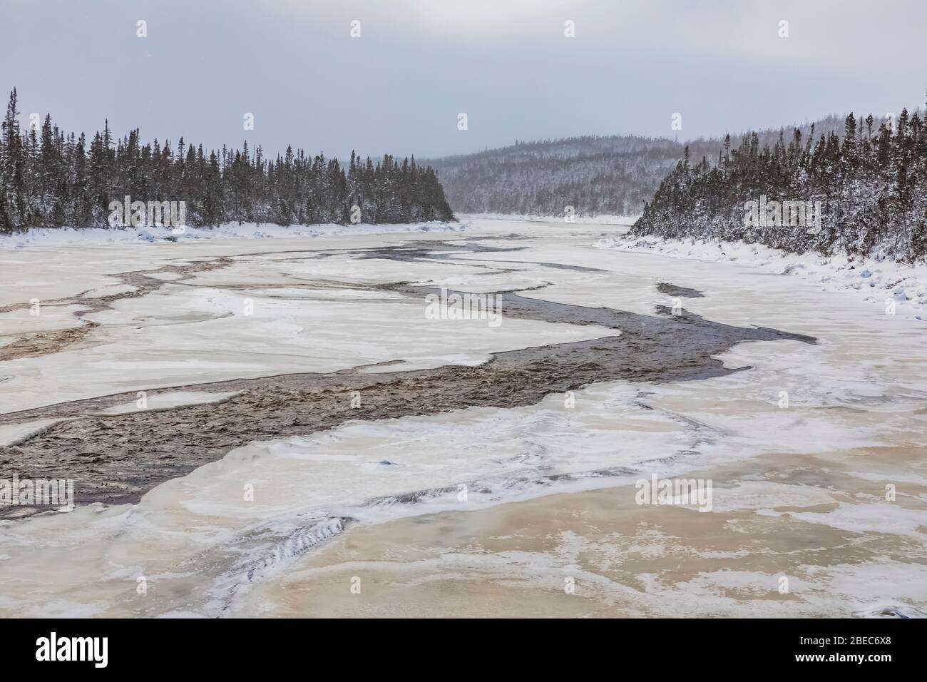 Grandy's Brook in February along the Burgeo Highway, Route 480, in ...