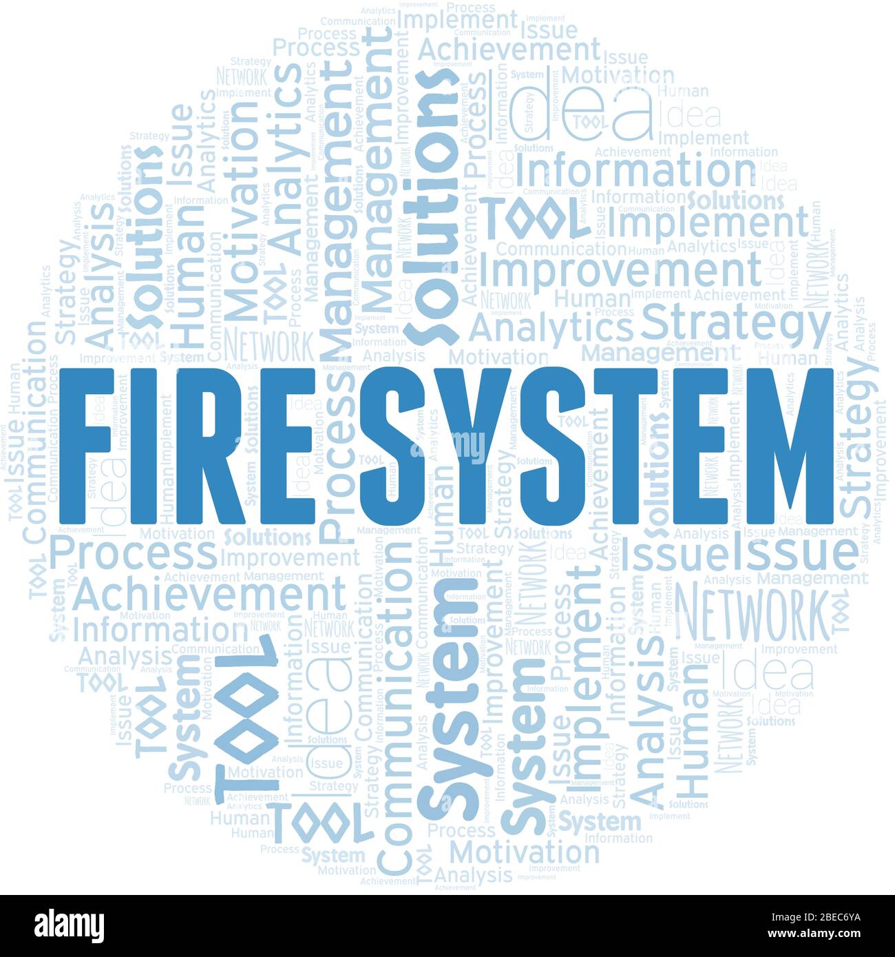 Fire System typography vector word cloud. Wordcloud collage made with ...