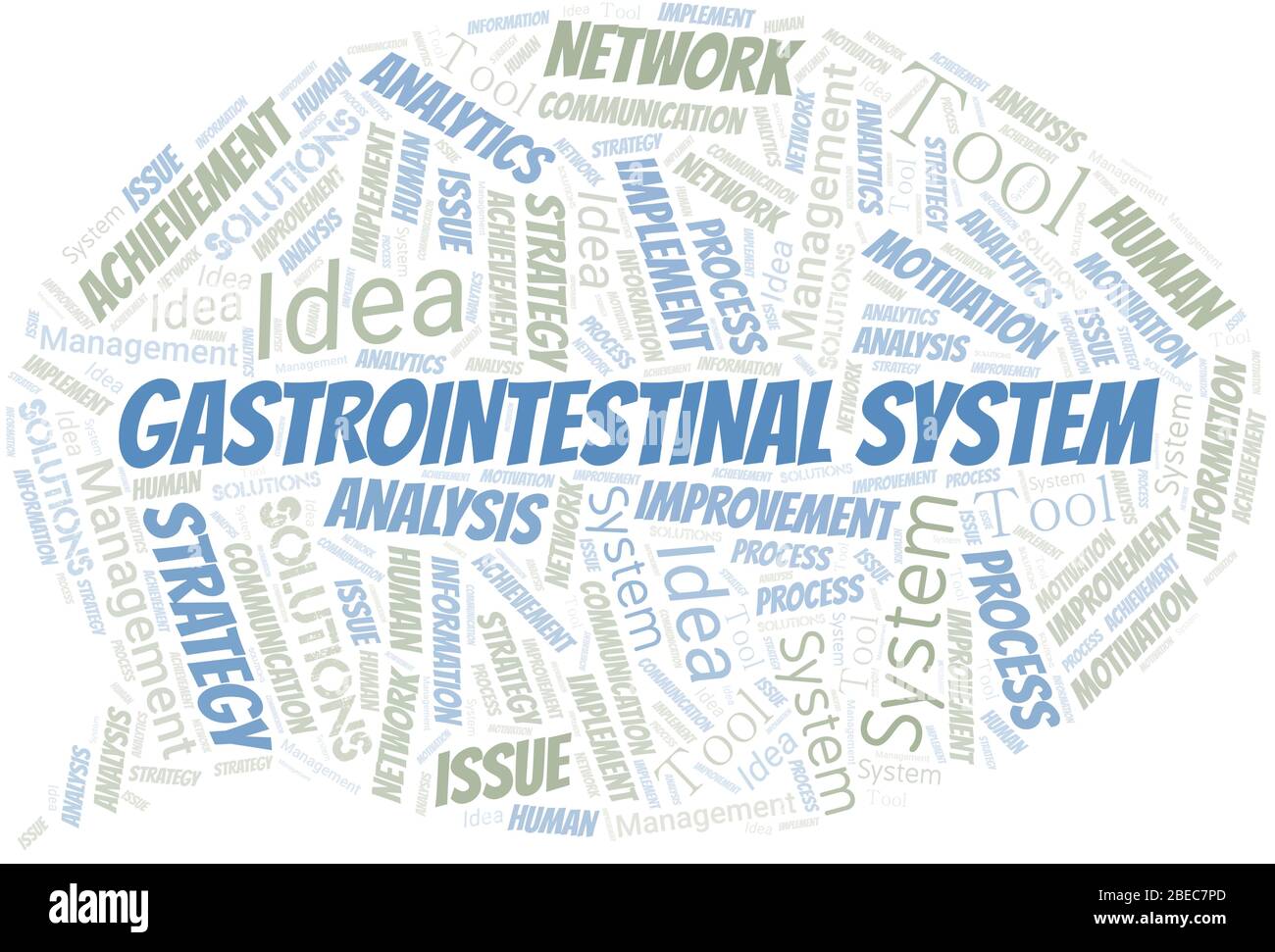 Gastrointestinal System typography vector word cloud. Wordcloud collage ...