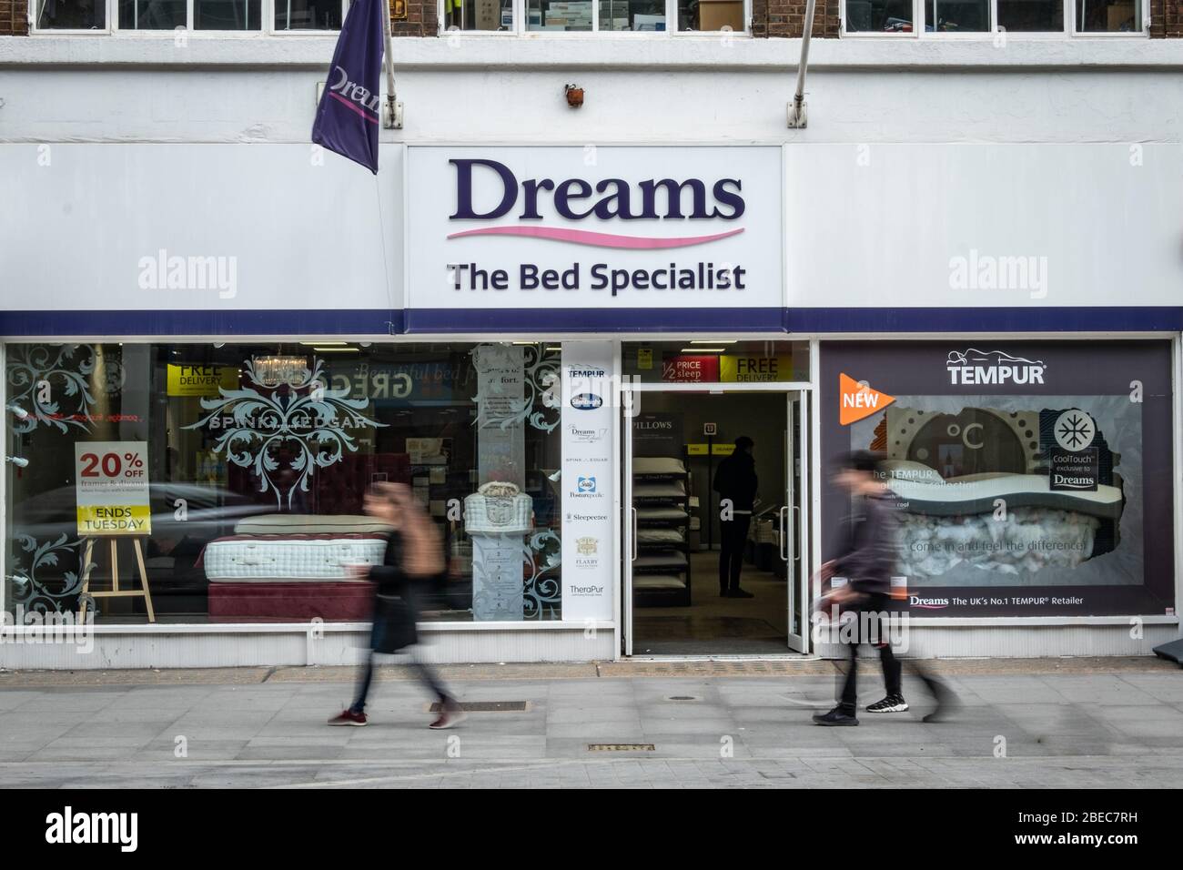 LONDON- AUGUST, 2018: Dreams, a British retail company and manufacturer ...