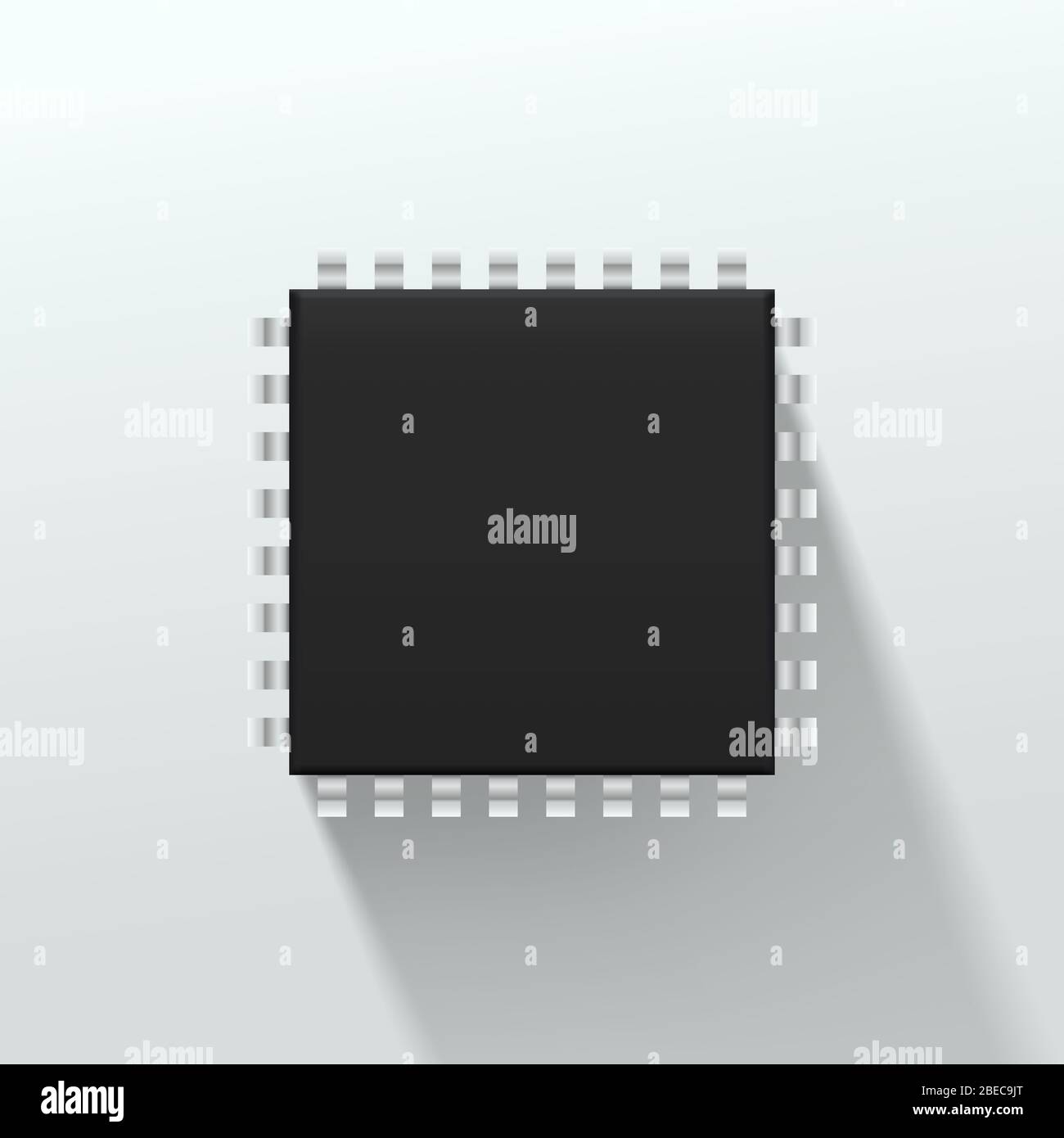 Semiconductor chip white background Stock Vector Images - Alamy