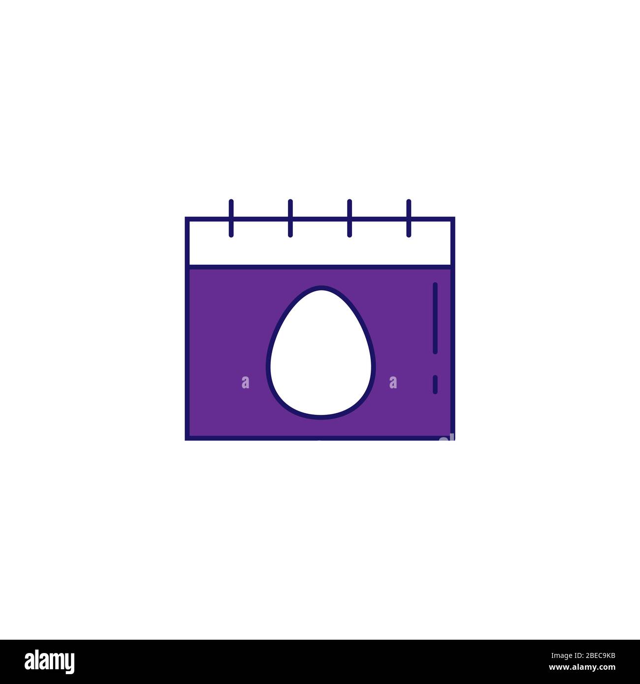 Calendar outline easter icon isolated on a white background.Easter ...