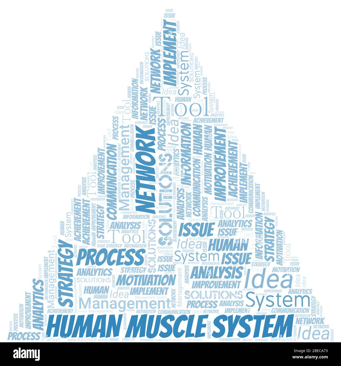 Human Muscle System typography vector word cloud. Wordcloud collage ...