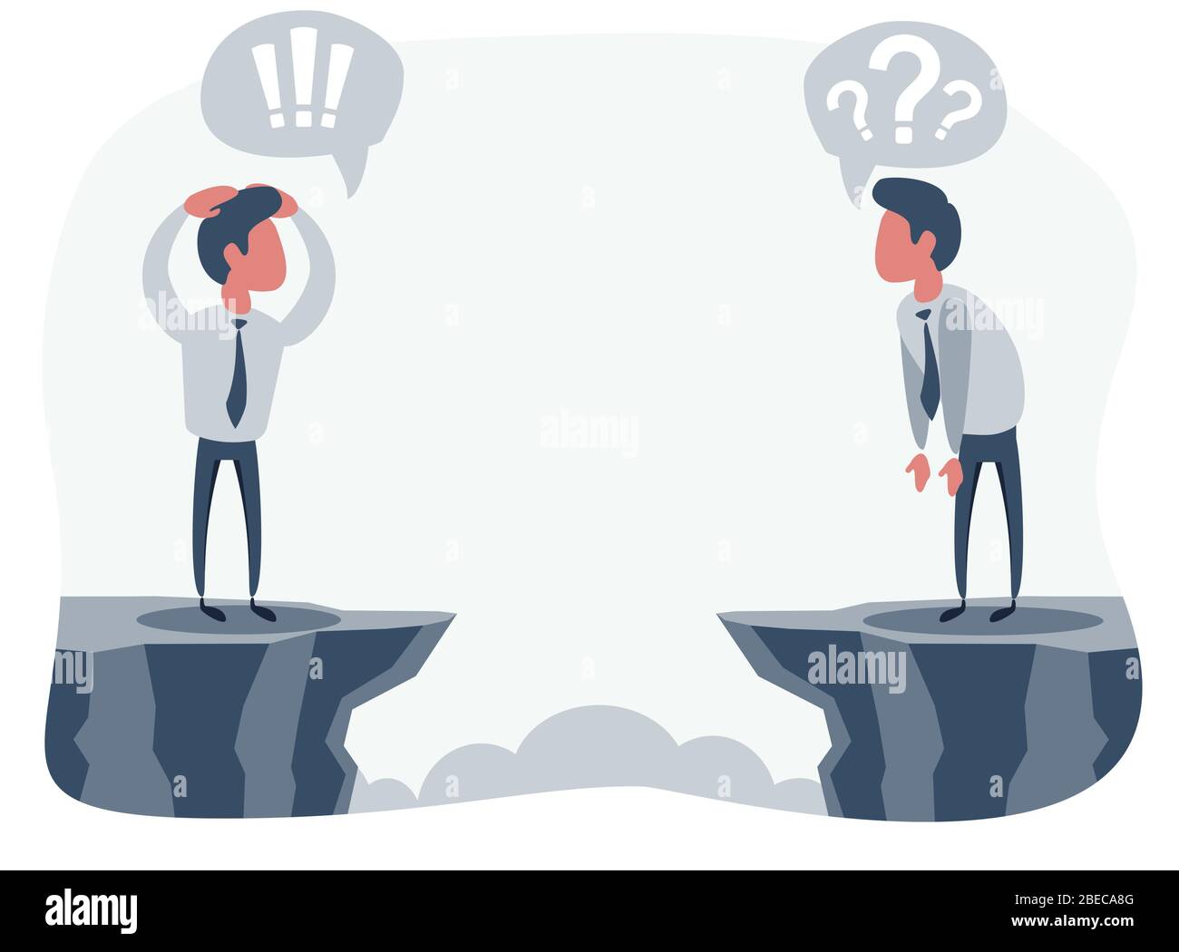 businessmen look through the gap at each other Stock Vector Image & Art ...
