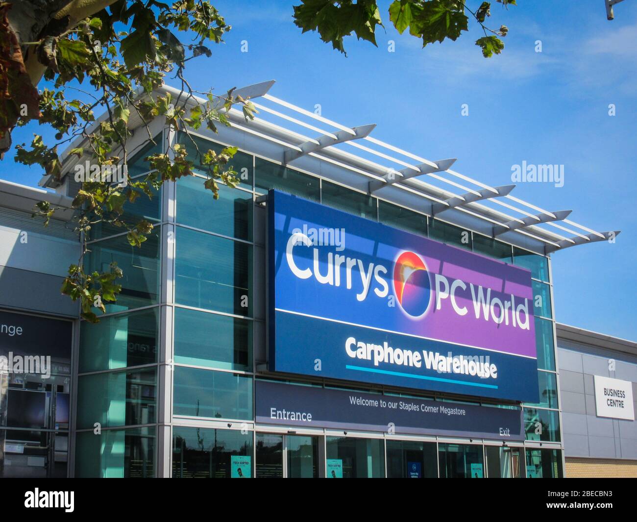 LONDON- AUGUST, 2018: Currys PC World, a large British home electronics ...