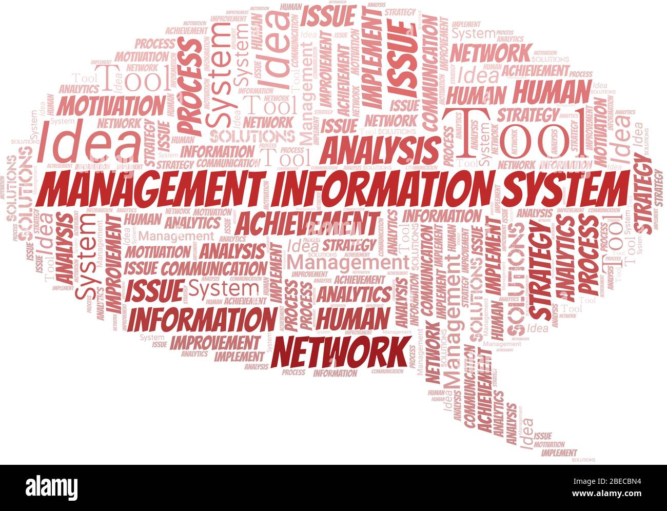 Management Information System typography vector word cloud. Wordcloud ...