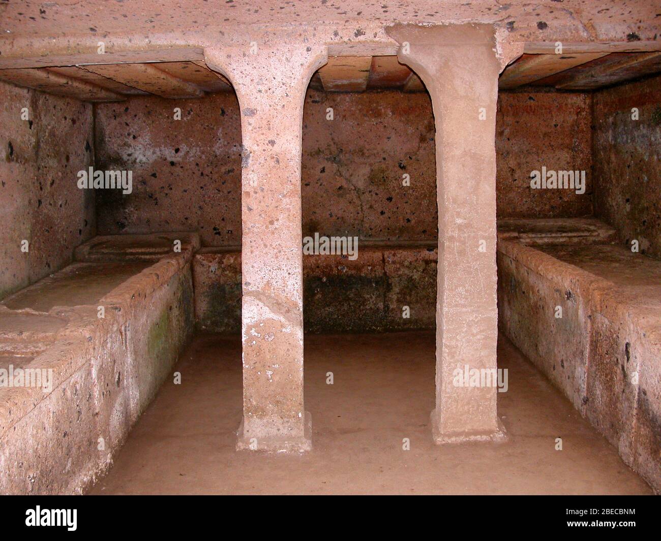 Burial tomb in the archaeological site of the Banditaccia, Etruscan ...