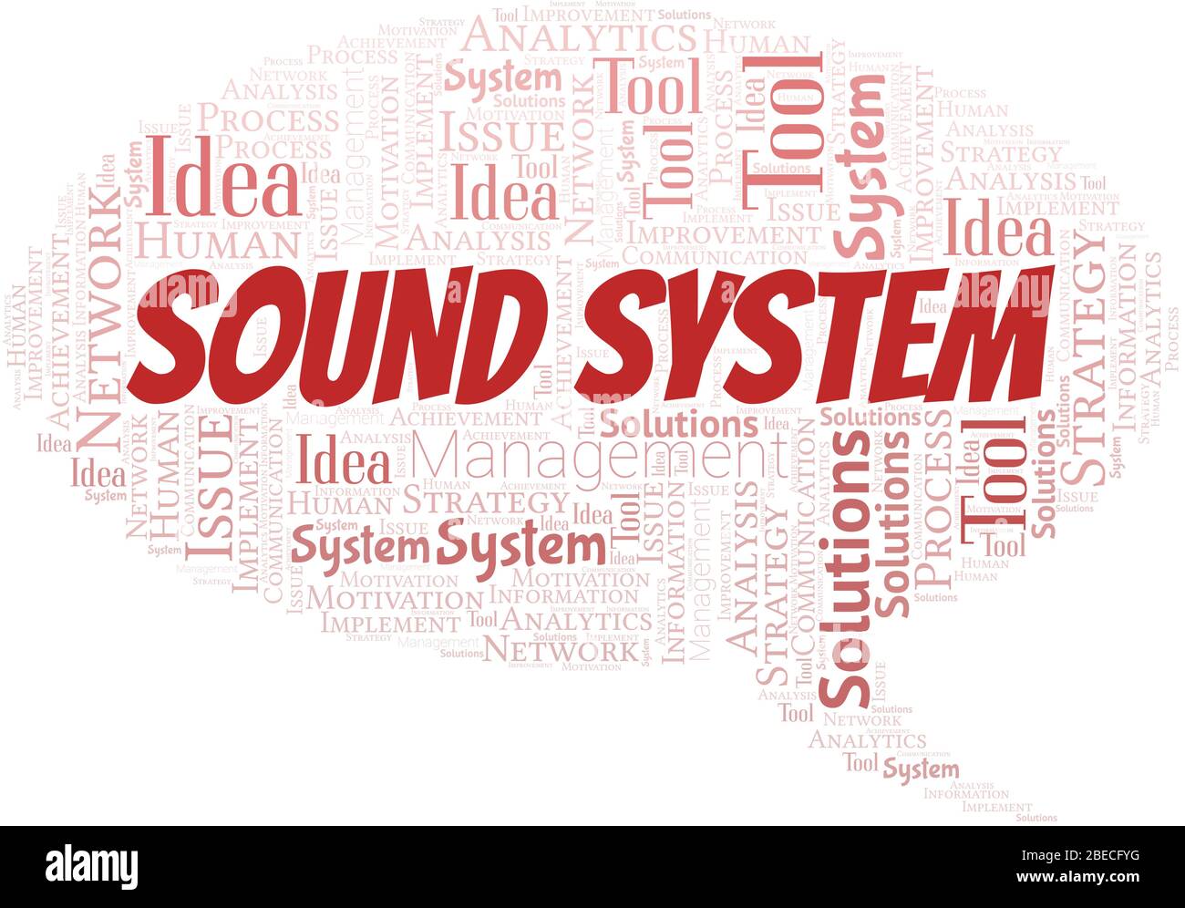 Sound System typography vector word cloud. Wordcloud collage made with ...