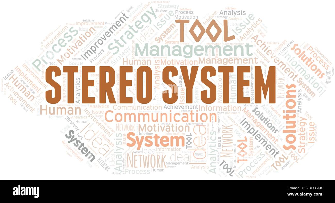 Stereo System typography vector word cloud. Wordcloud collage made with ...