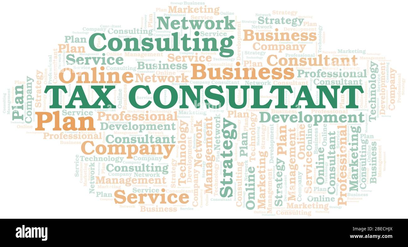 Tax Consultant typography vector word cloud. Wordcloud collage made ...