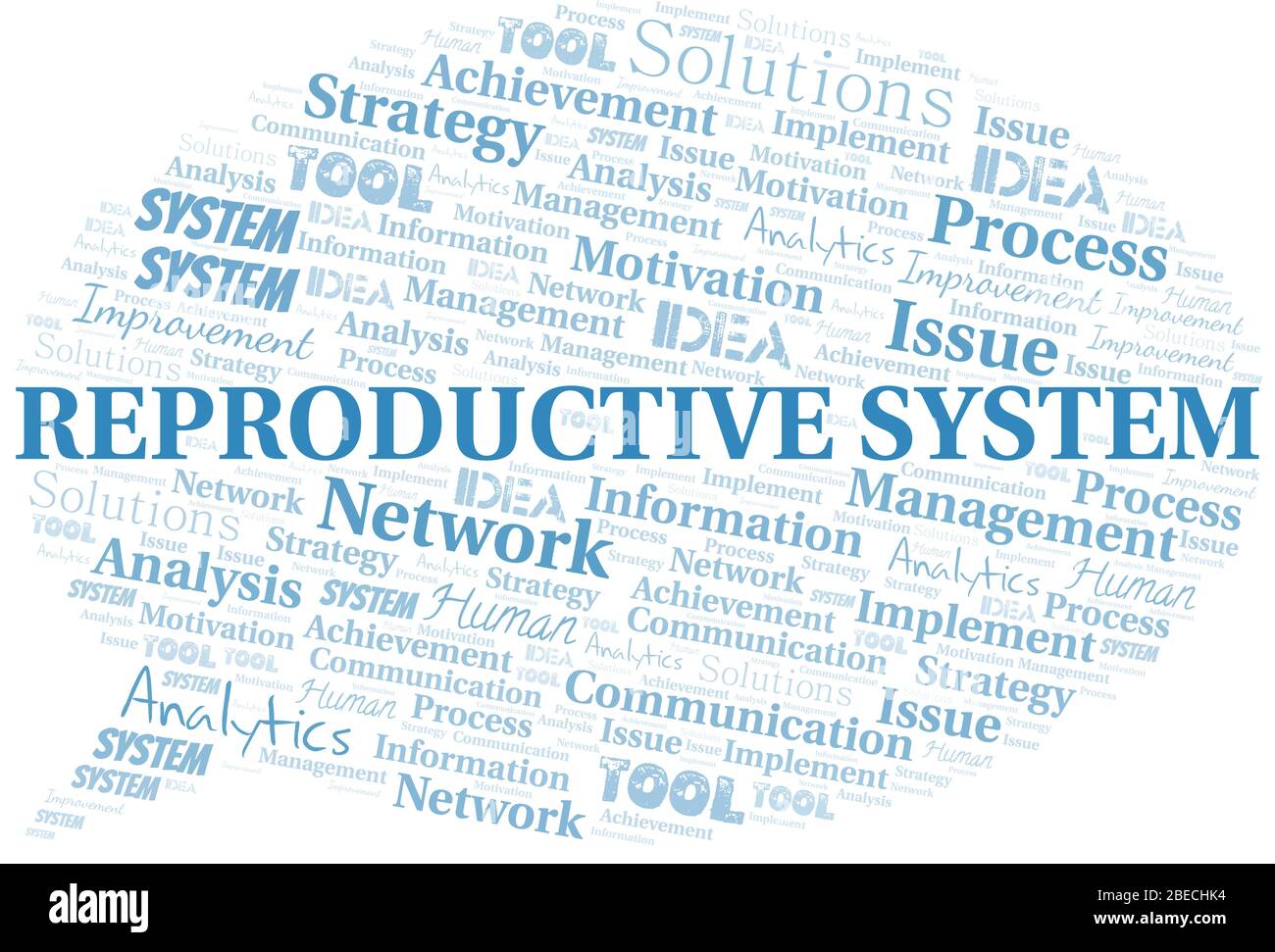 Reproductive System typography vector word cloud. Wordcloud collage ...