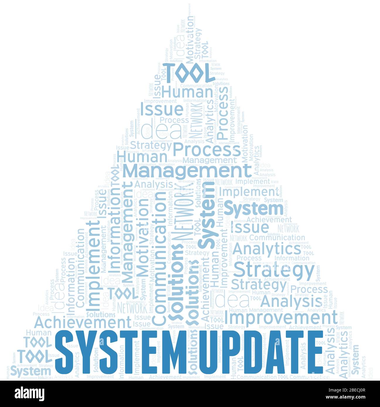 System Update typography vector word cloud. Wordcloud collage made with ...