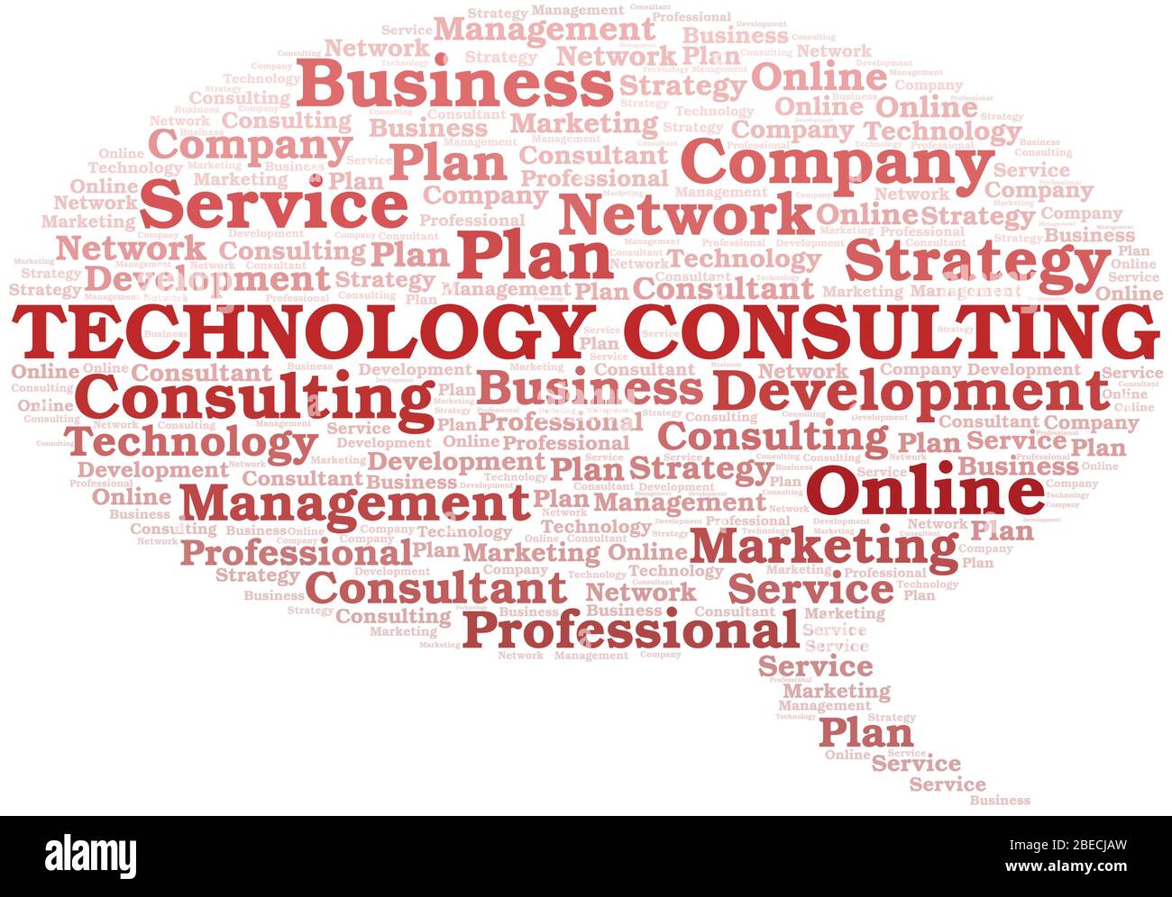 Technology Consulting typography vector word cloud. Wordcloud collage ...