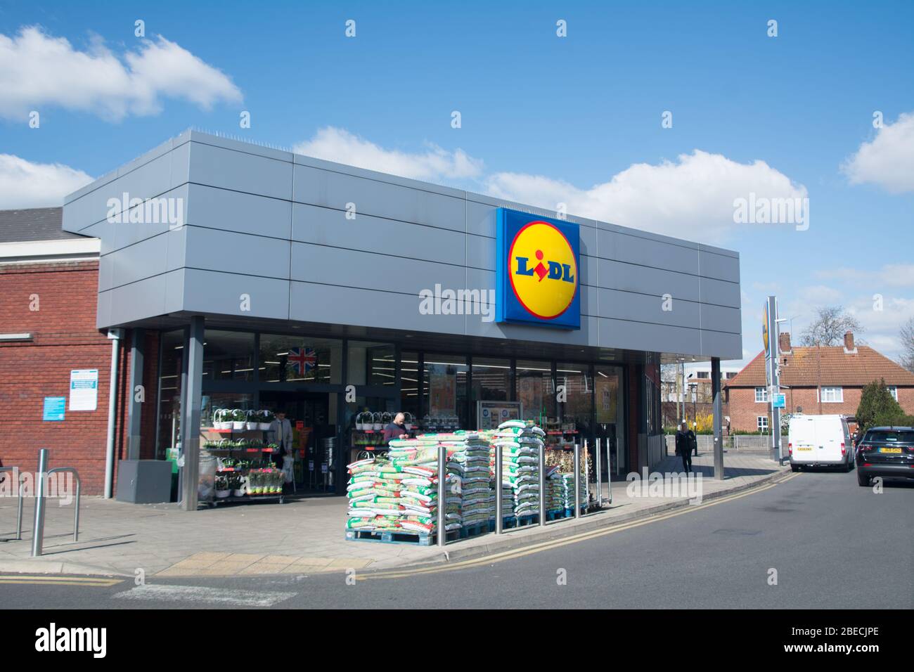 LONDON- MARCH, 2019: Lidl store exterior, a German chain of budget ...