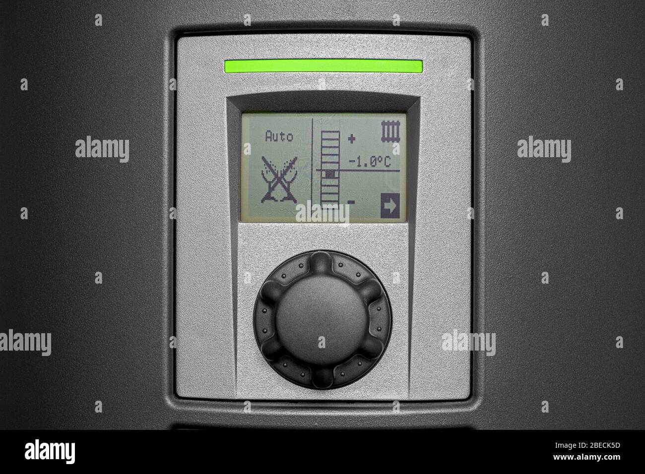 display of a modern heating system, shows the setting of the ...