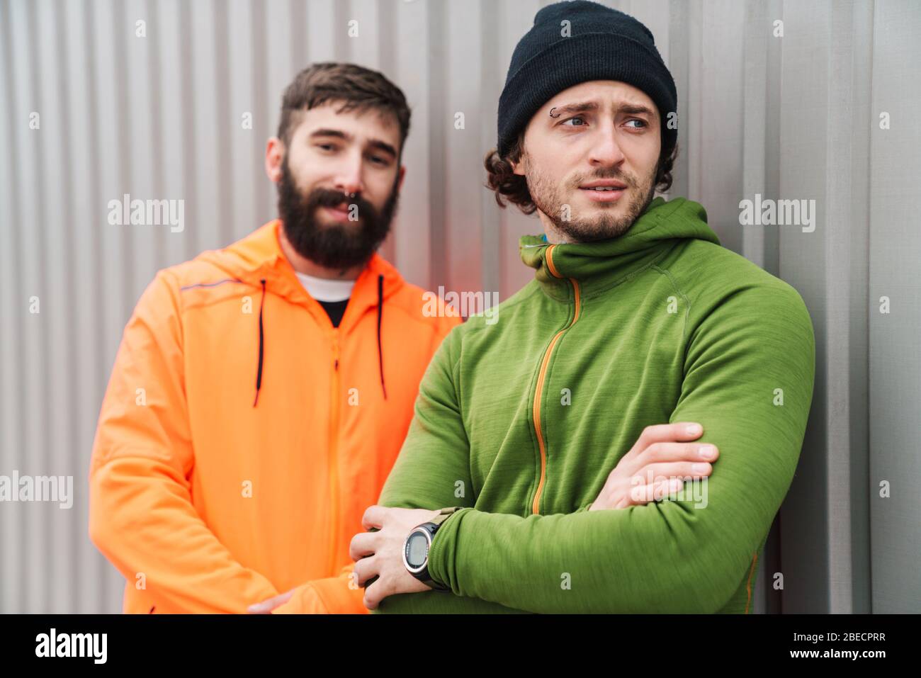 Two confident sportsmen outdoors hi-res stock photography and images ...