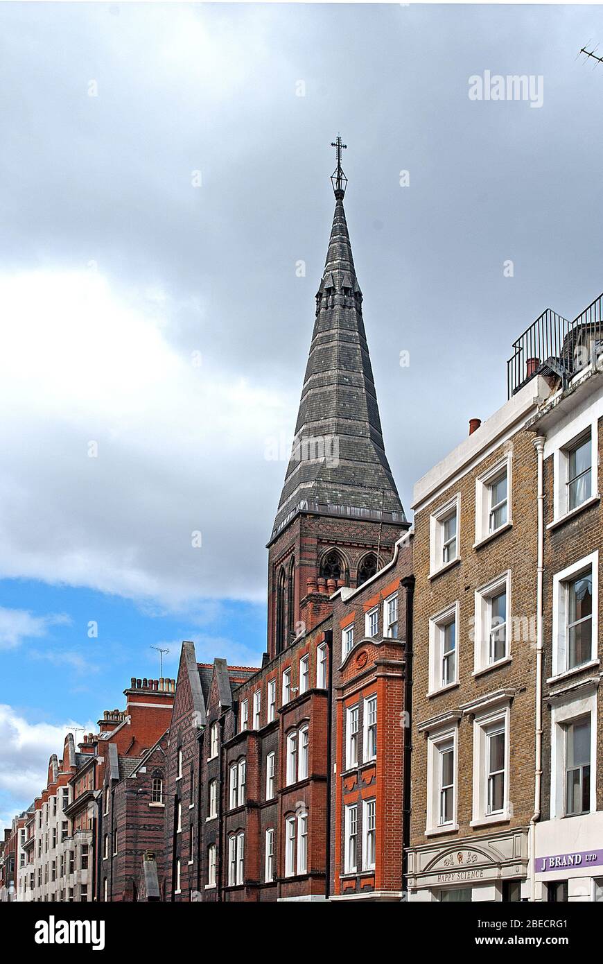 Tower Spire Terraces Architecture in Fitzrovia, London WC1 Stock Photo ...