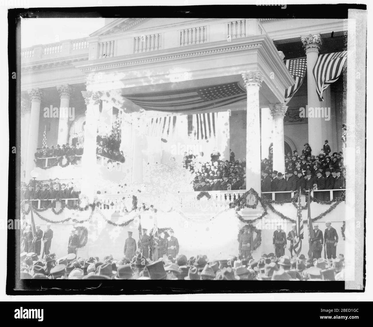 Harding delivering Inaugural address Stock Photo - Alamy