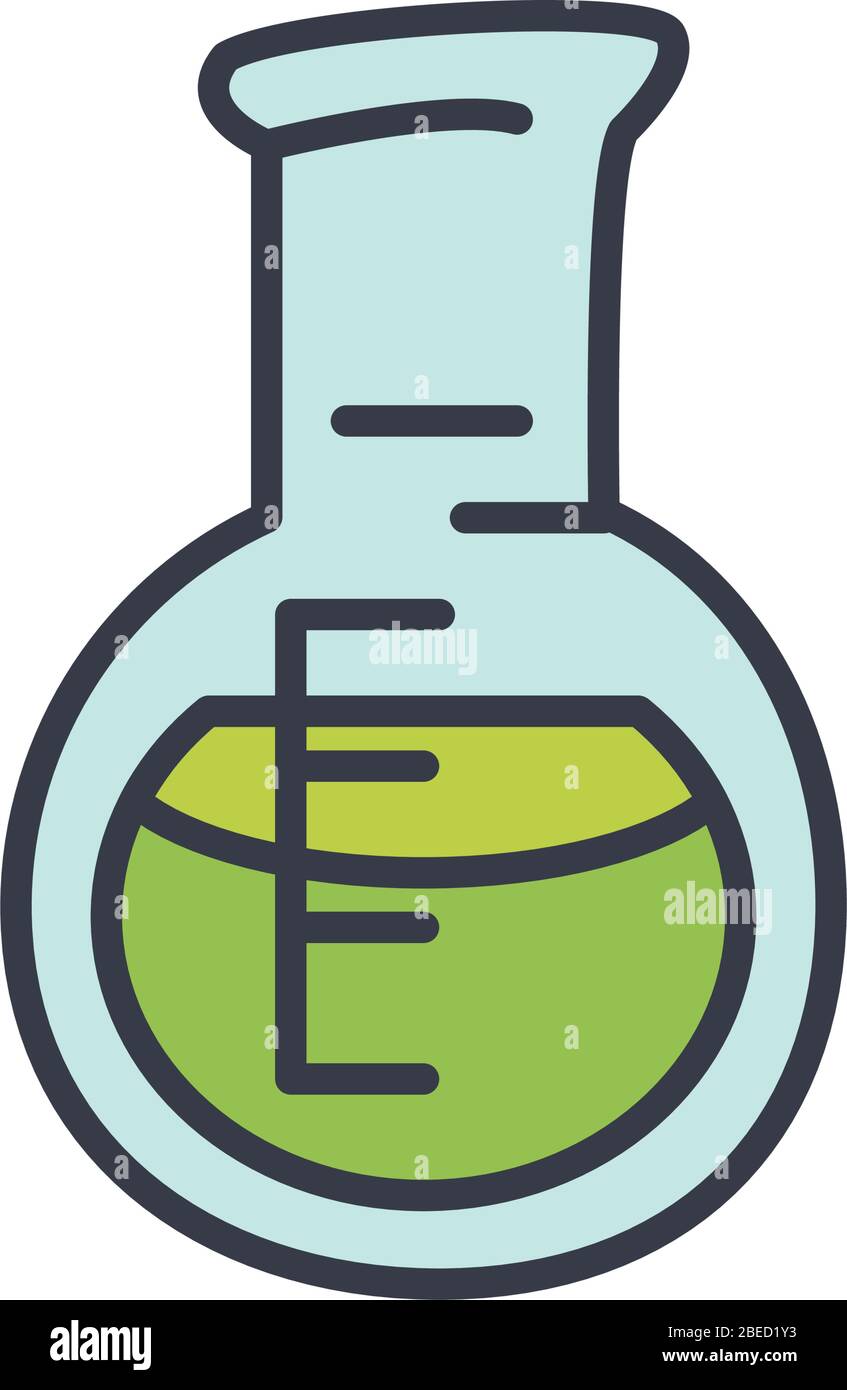 florence flask icon over white background, flat style, vector ...