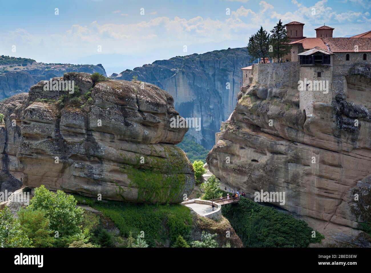Meteora, wellknown rock formation in Central Greece, complex of Eastern ...