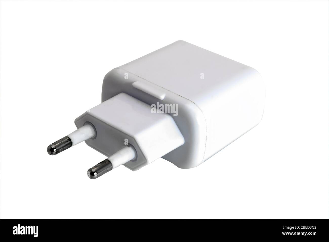 Electric power adapter isolated on white background Stock Photo - Alamy