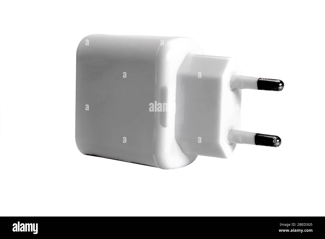 Electric power adapter isolated on white background Stock Photo - Alamy