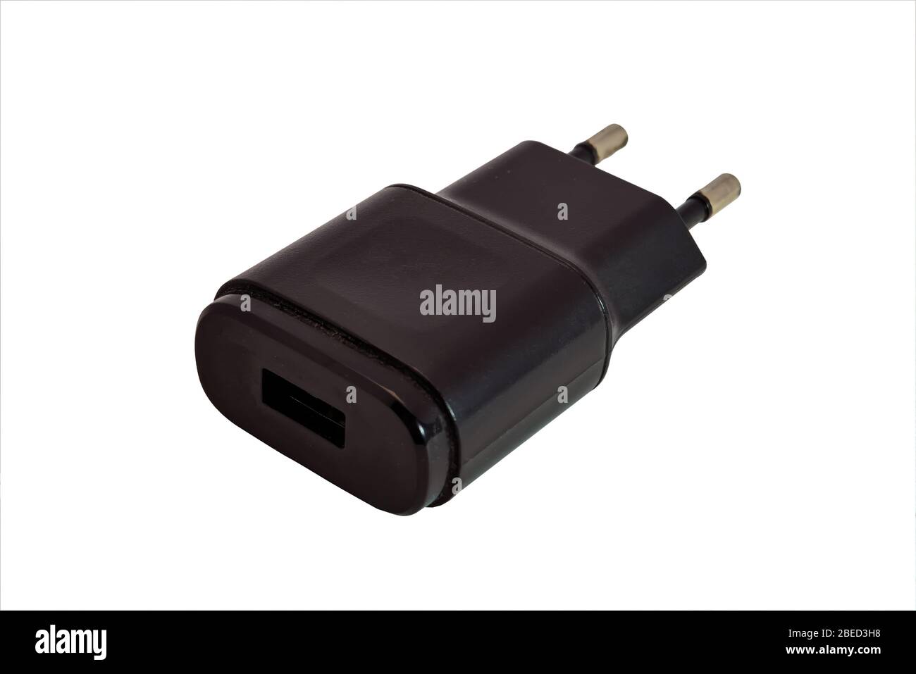 Electric power adapter isolated on white background Stock Photo - Alamy