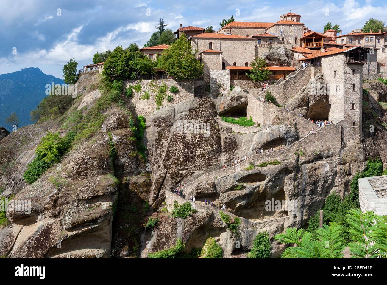 Meteora, wellknown rock formation in Central Greece, complex of Eastern ...