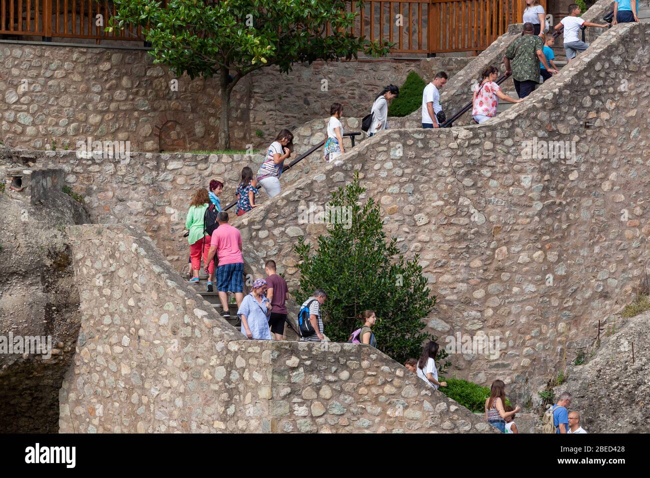 Meteora, wellknown rock formation in Central Greece, complex of Eastern ...