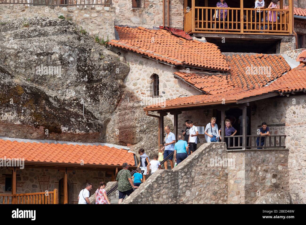 Meteora, wellknown rock formation in Central Greece, complex of Eastern ...