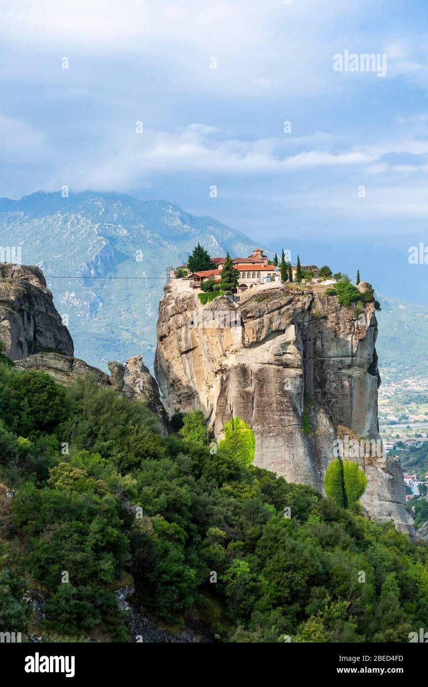 Meteora, wellknown rock formation in Central Greece, complex of Eastern ...