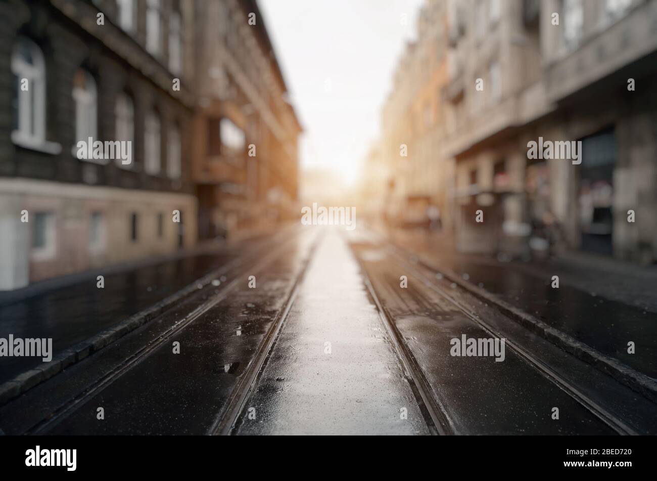 Empty city street hi-res stock photography and images - Alamy