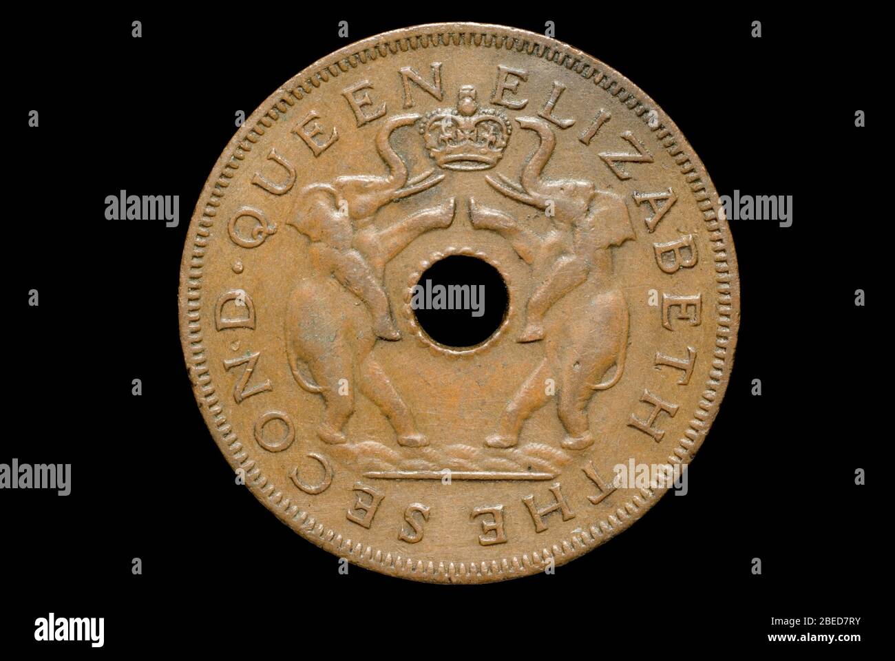 One penny coin of the Federation of Rhodesia and Nyasaland Stock Photo ...