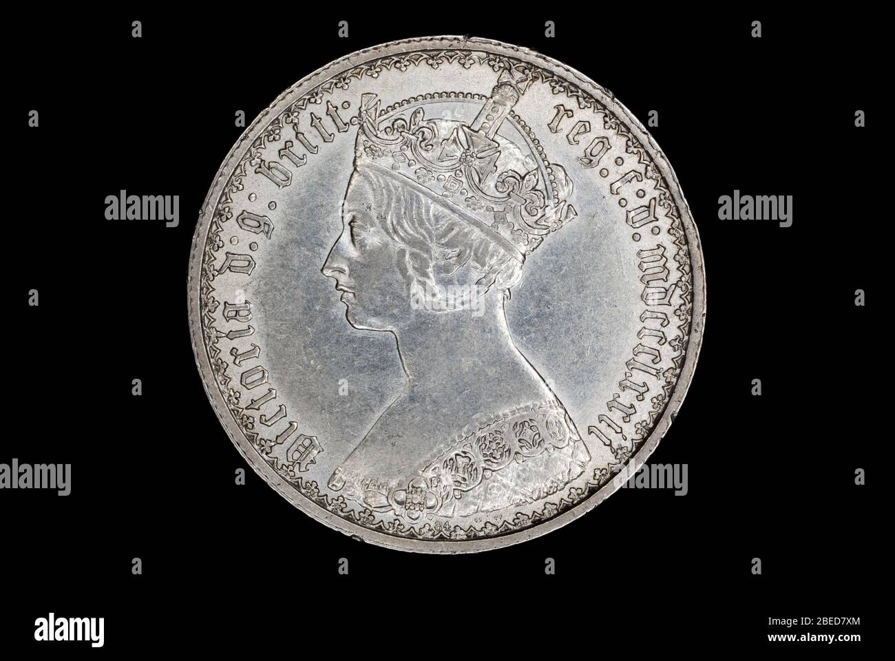 Coin queen victoria gothic crown hi-res stock photography and images ...