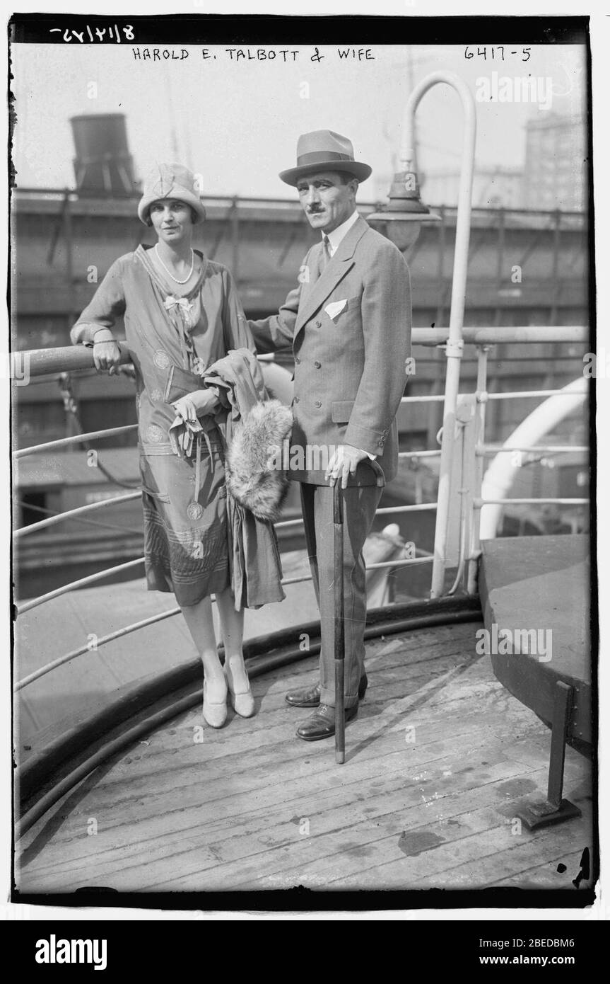 Harold E. Talbott & wife Stock Photo - Alamy