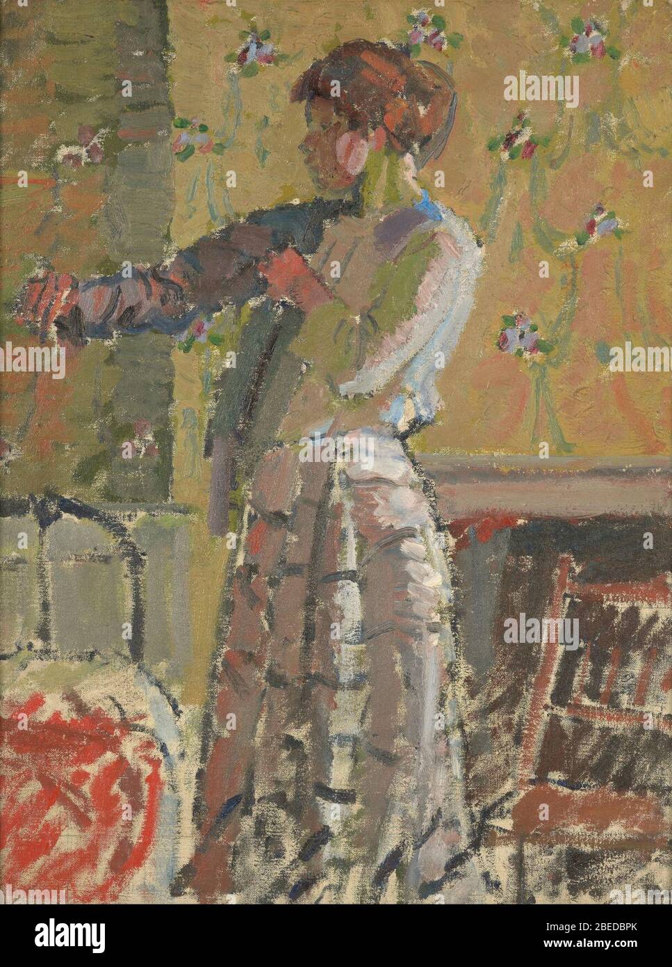 Harold Gilman - Girl dressing Stock Photo - Alamy