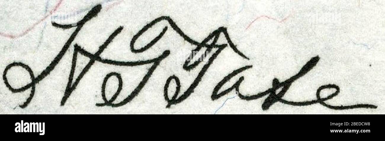 Harold Theodore Tate (Engraved Signature Stock Photo - Alamy