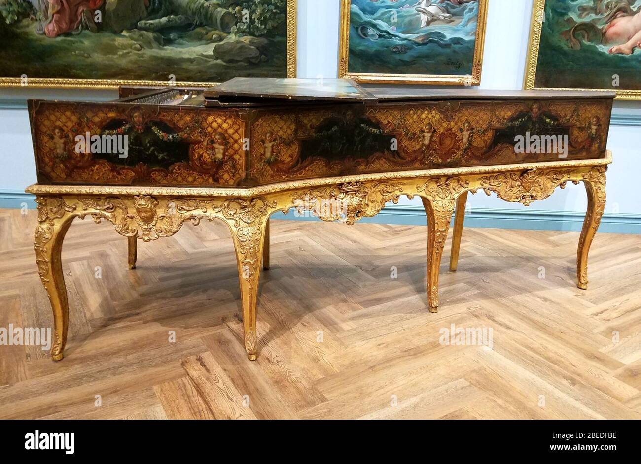 Harpsichord by Henri Hemsch, France, probably 1736, poplar Stock Photo ...