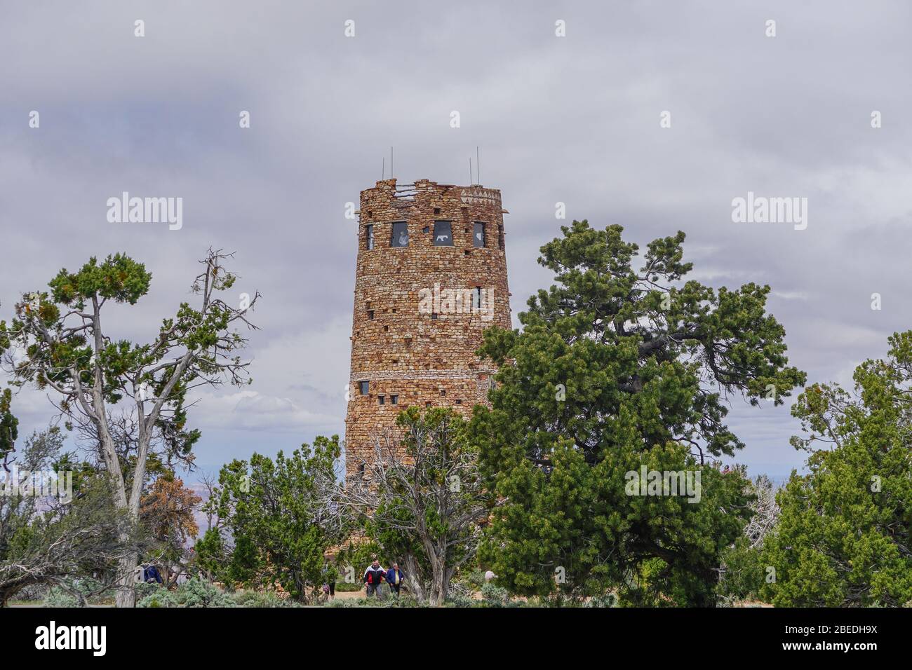 Grand Canyon National Park, AZ: Tourists visit the Desert View ...
