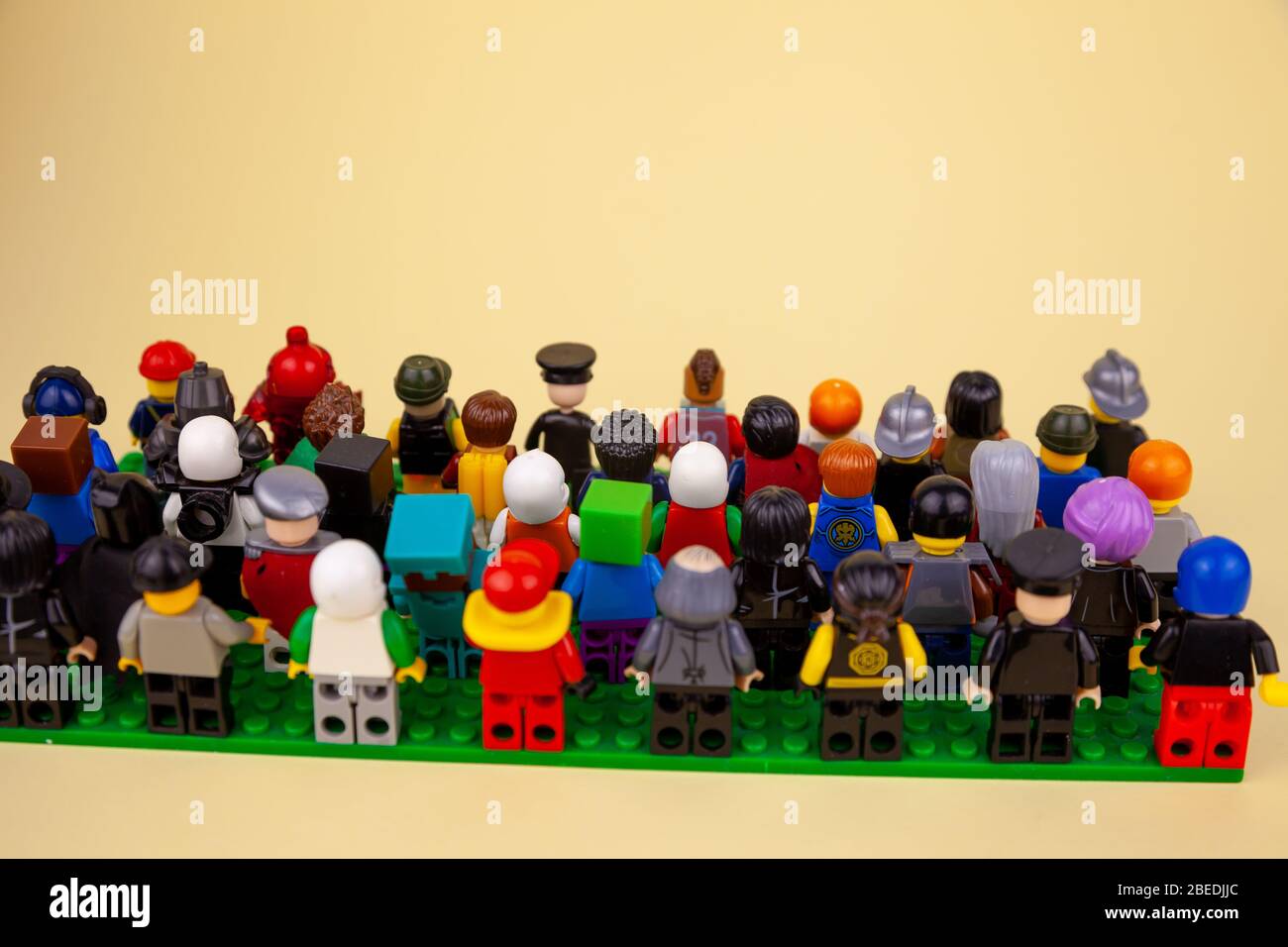 Ukraine, Kyiv - April 3, 2020: Lego figures. The company of friends ...