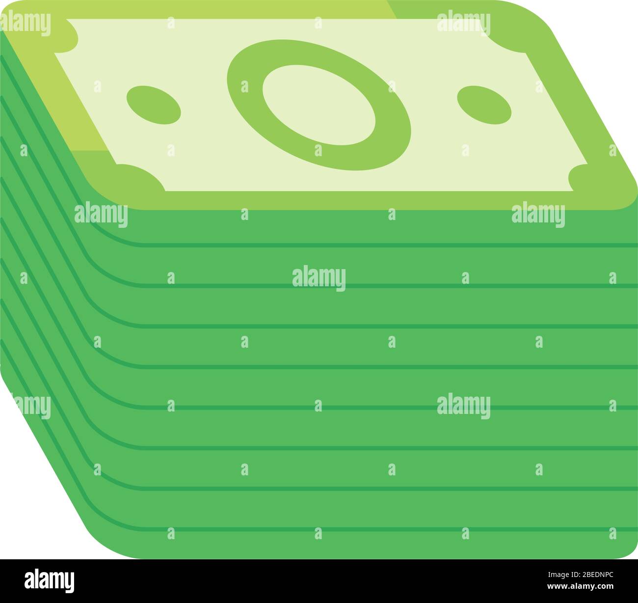 wad of bills icon over white background, flat style, vector ...