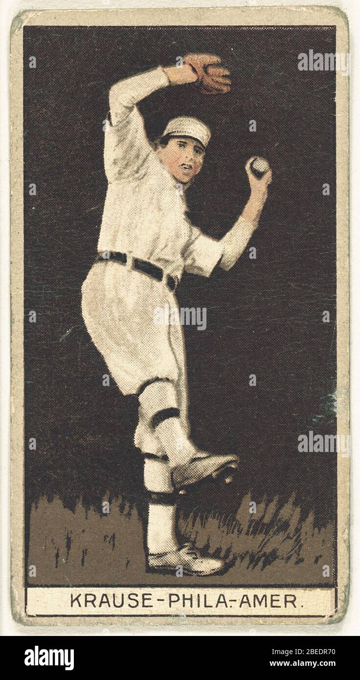 Harry Krause, Philadelphia Athletics, baseball card portrait Stock Photo - Alamy