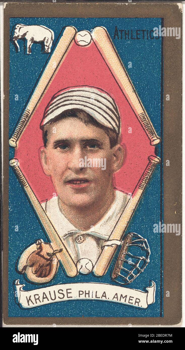 Harry Krause, Philadelphia Athletics, baseball card portrait Stock Photo - Alamy