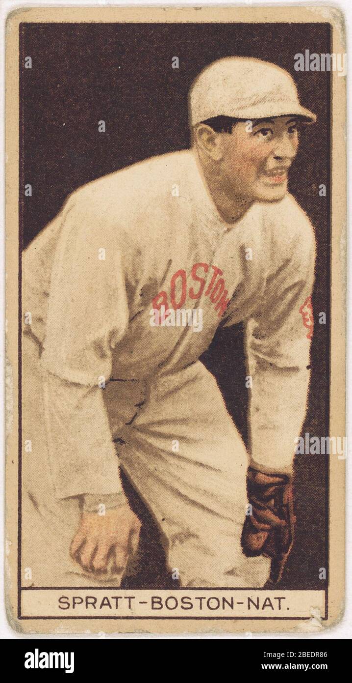 Harry Lee Spratt, Boston Braves, baseball card portrait Stock Photo - Alamy